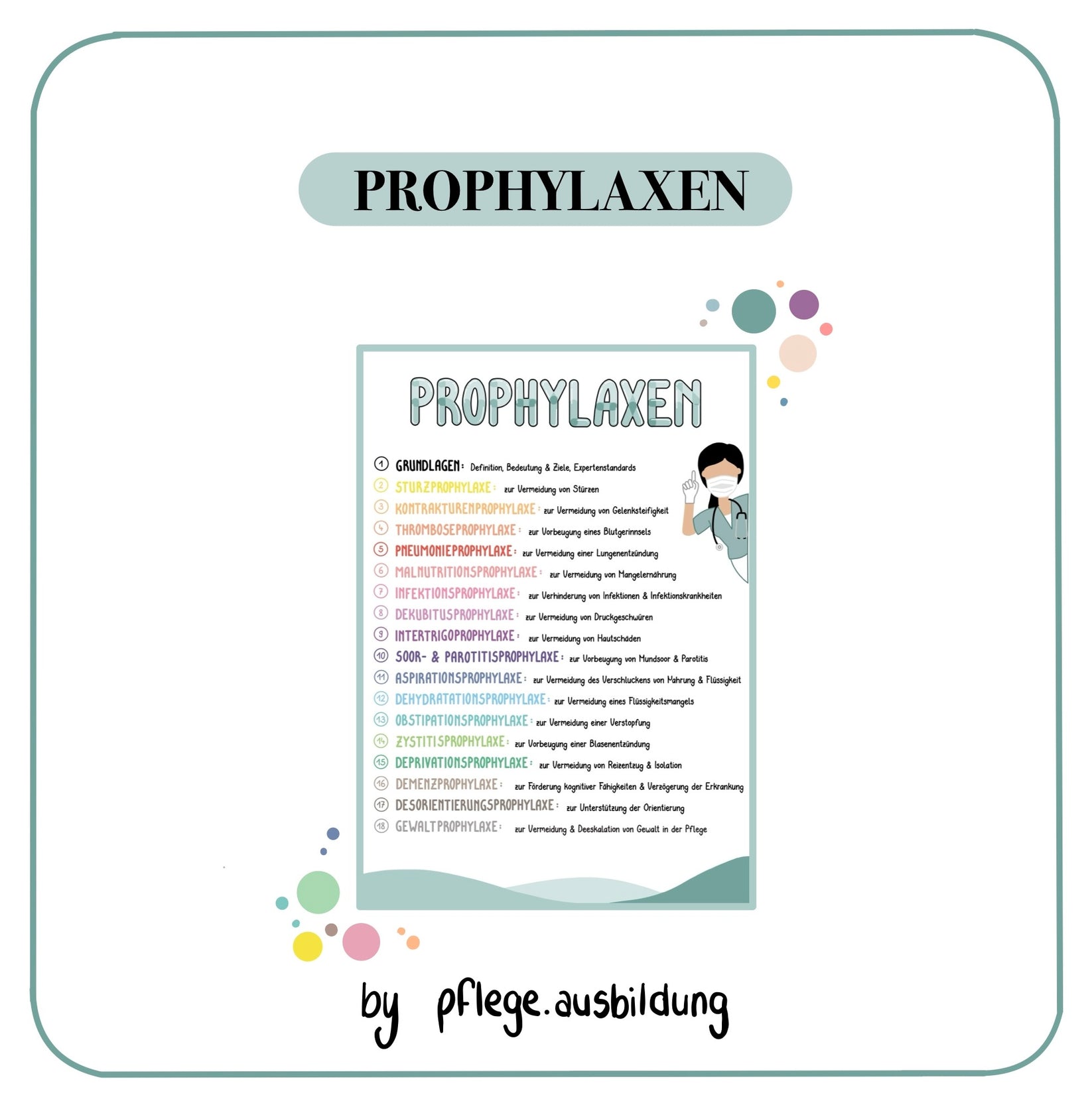 Prophylaxen in der Pflege – PFLEGELERNZETTEL