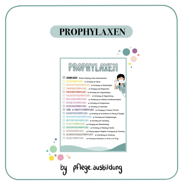 Prophylaxen in der Pflege – PFLEGELERNZETTEL